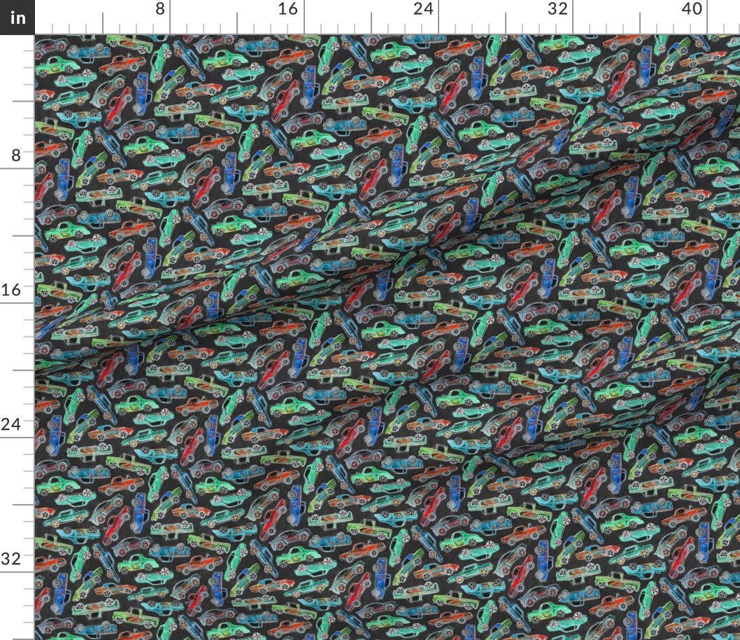 Chalk Cars Fabric Chalkboard Toy Car Pile Up Large By | Etsy