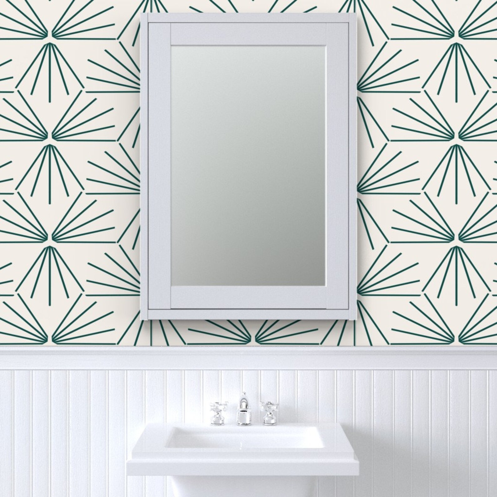 Tile Geo Wallpaper Sun Tile Marine by Holli Zollinger Navy - Etsy