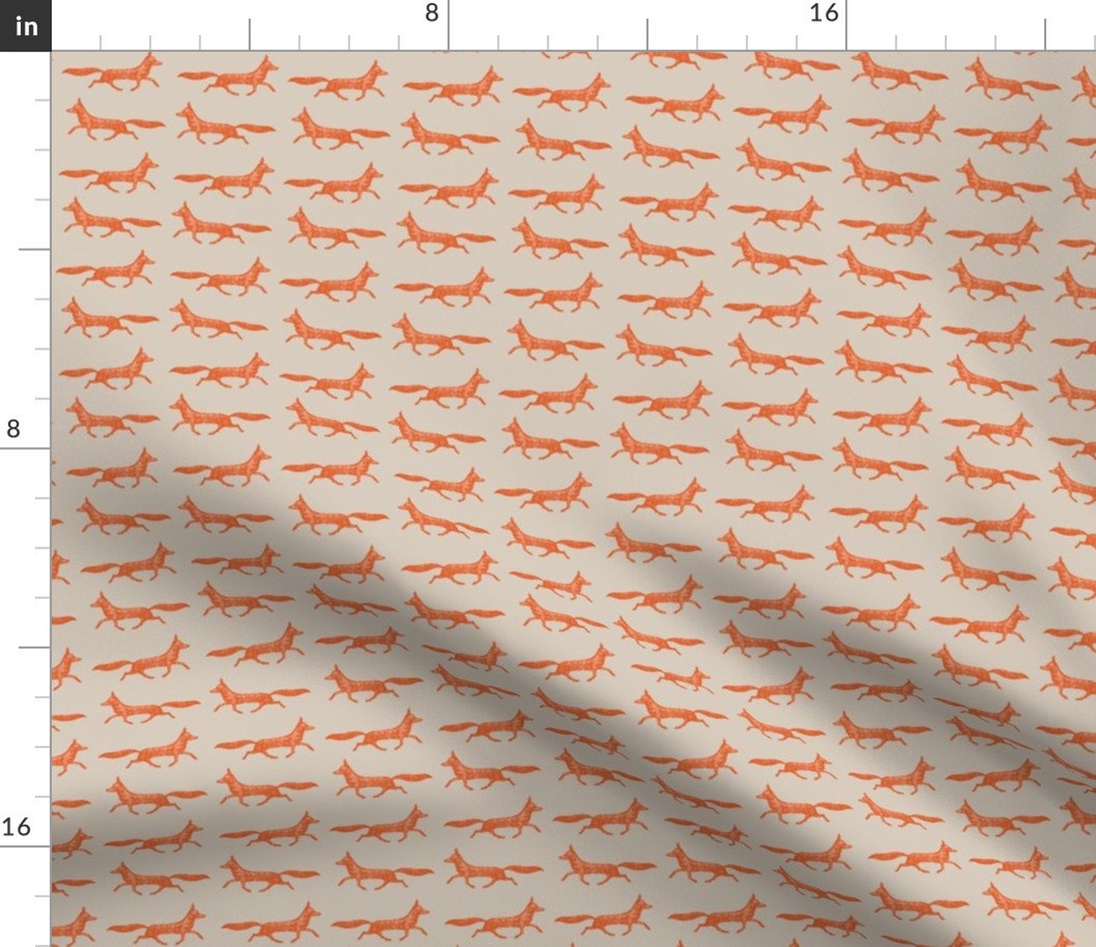 Fox Hunt Fabric Run Fox Run by Clpourlamaison Orange Fox - Etsy