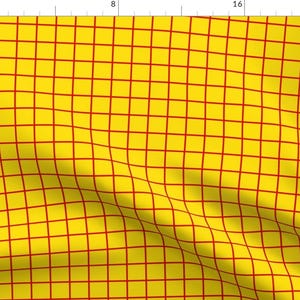 Yellow and Red Grid Fabric Grid small by Lowa84 Yellow and Red ...
