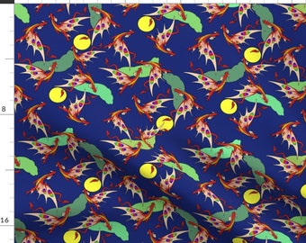 Dragon Fire Fabric by the Yard Dragons Fantasy Fabric - Etsy