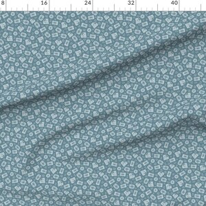 Blue Gem Fabric - Xray Gems by Bubbledog - Geometric Diamond Gems ...