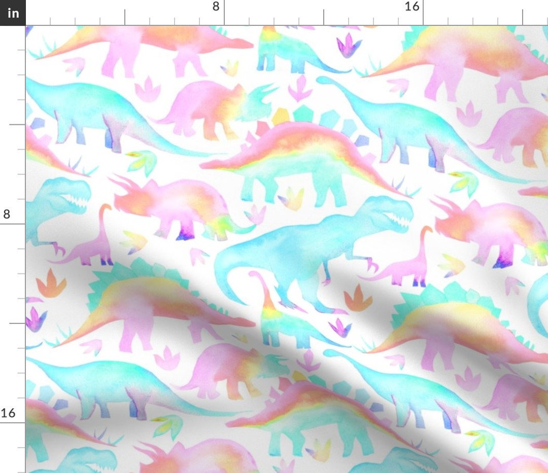 Dinosaur Fabric Pastel Dinosaurs Rotated by Emeryallardsmith Pastel ...