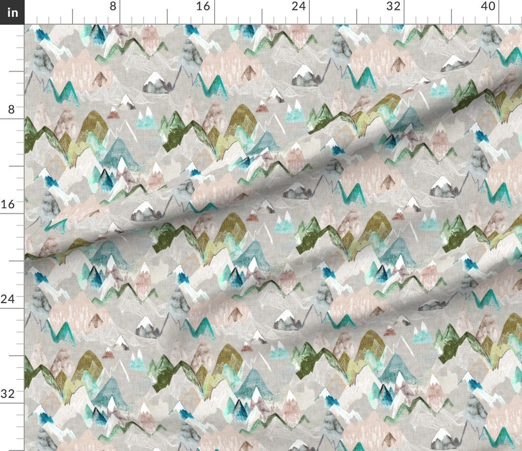 Misty Mountain Fabric Call of the Mountains misty by - Etsy