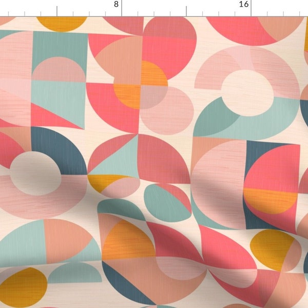 Pastel Geometric Fabric - Etsy