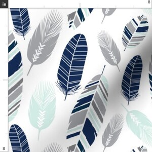 Line Feathers Fabric Mixed Feathers by Graceandcruzdesigns Be Brave ...
