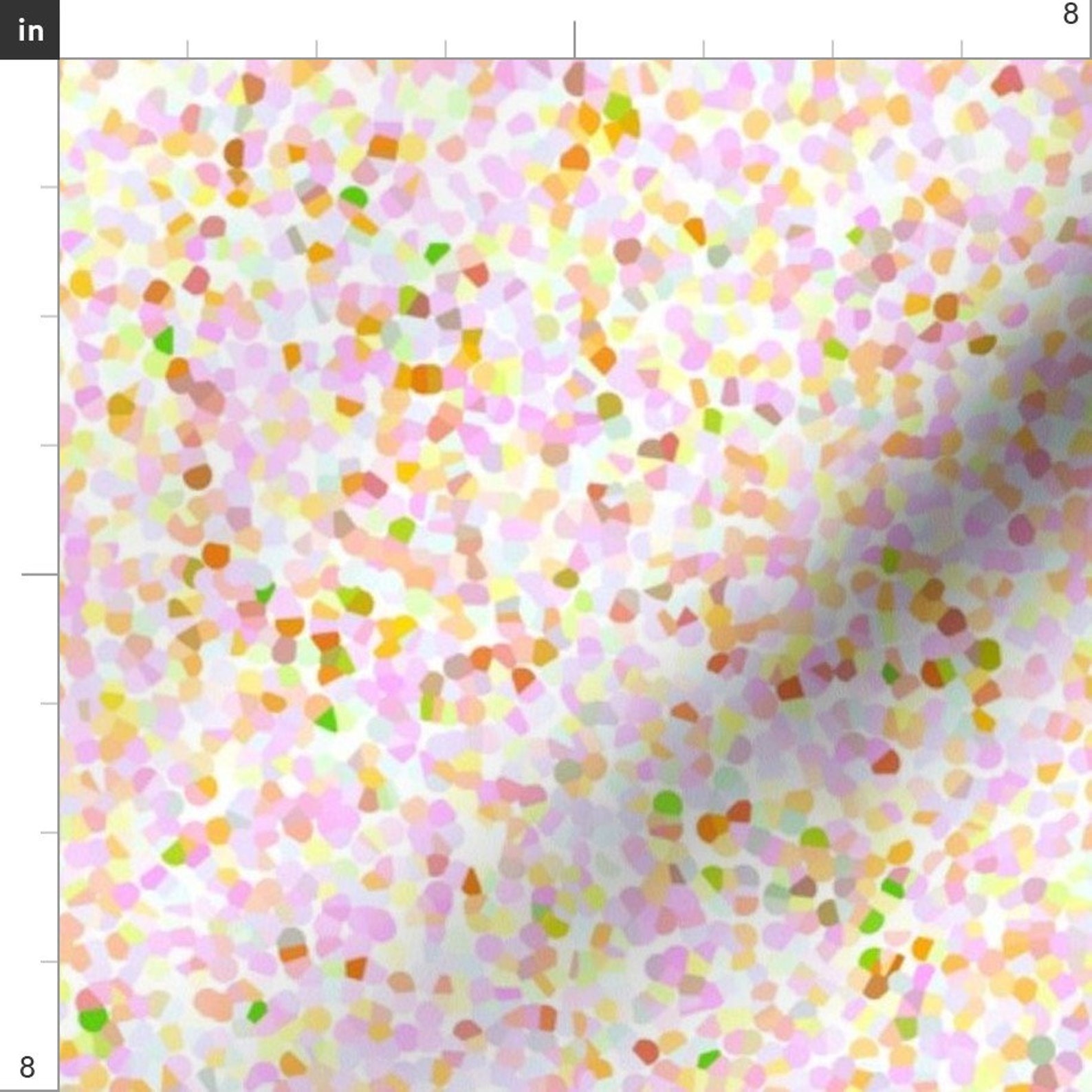 Confetti Fabric Confetti Mermaid Summer Pink Orange by - Etsy