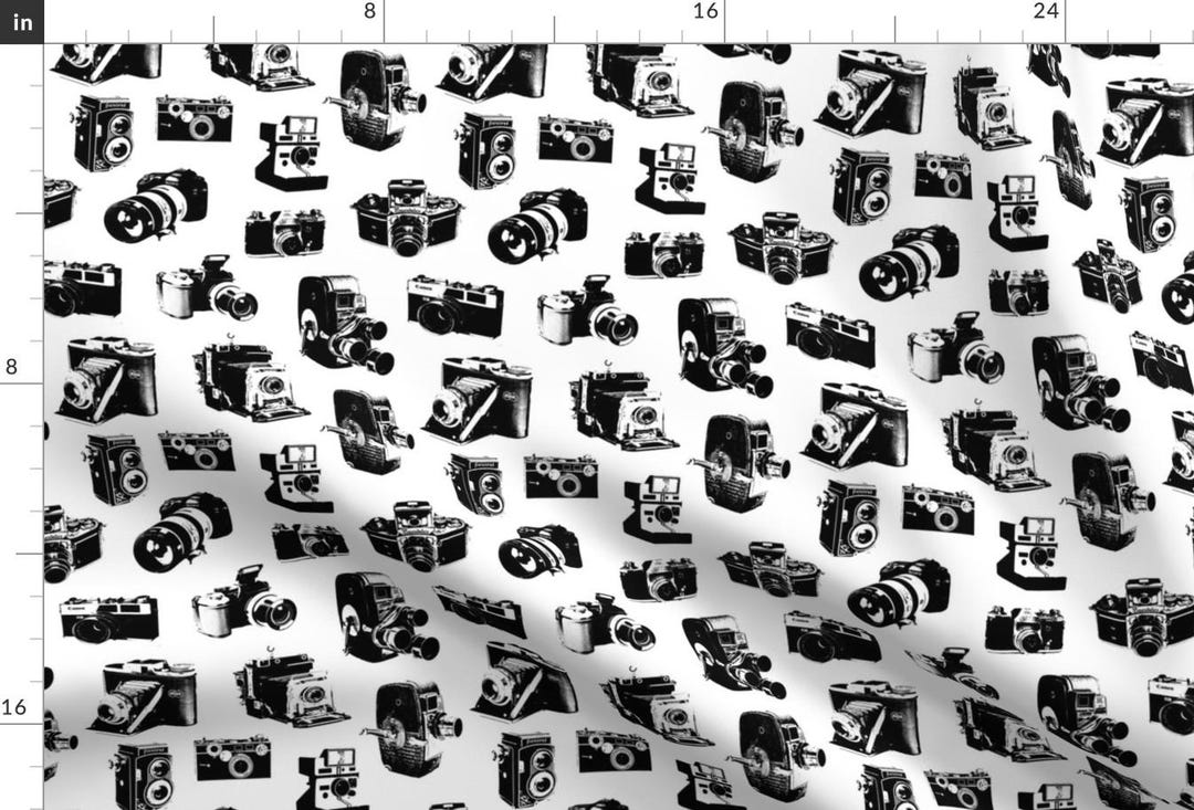 Cameras Fabric Vintage Retro Old-fashioned Victorian Film Cameras ...