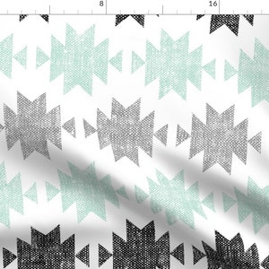 Aztec Fabric jumbo Scale Modern Aztec Rotated by Littlearrowdesign ...