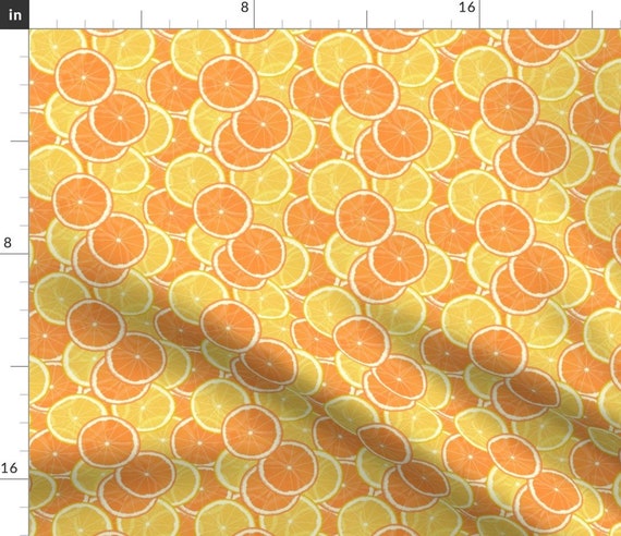 Citrus Fabric Citrus Cloth by Inscribed Here Citrus Orange | Etsy