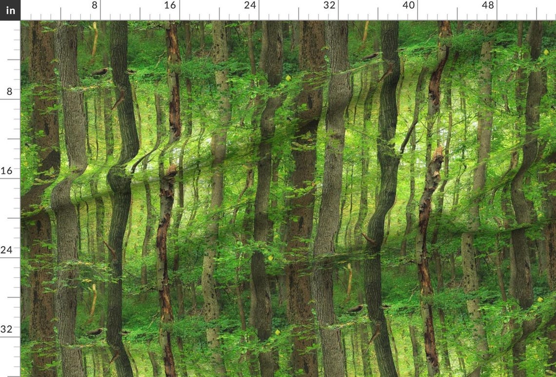 Green Forest Fabric - Forest for the Trees by Peacoquettedesigns ...