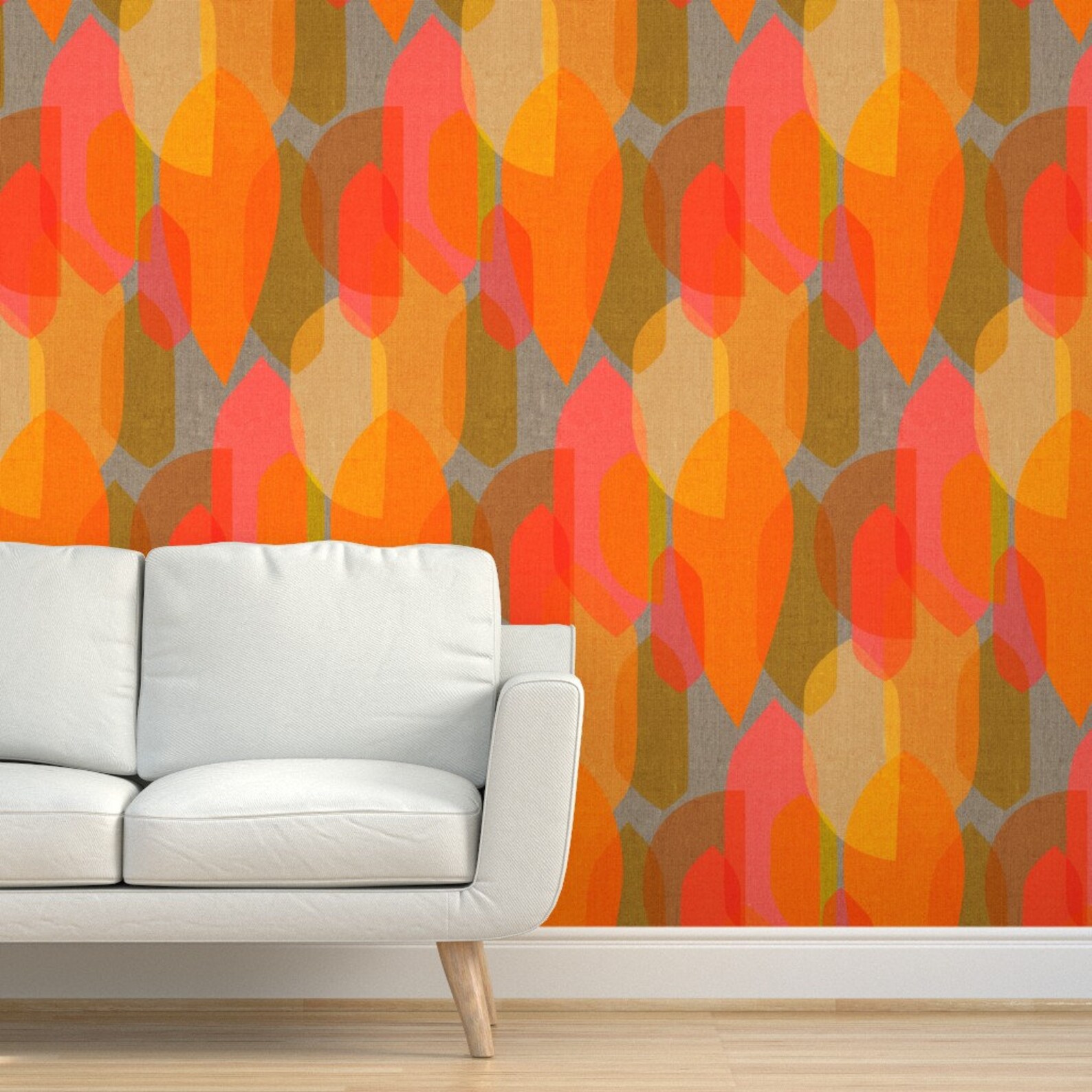Mid Century Wallpaper Mid Century Colour Blocks by - Etsy