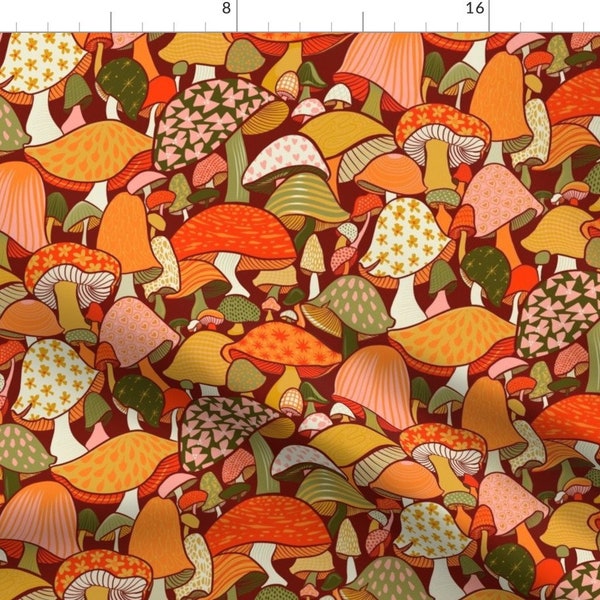 Mushroom Fabric - Etsy
