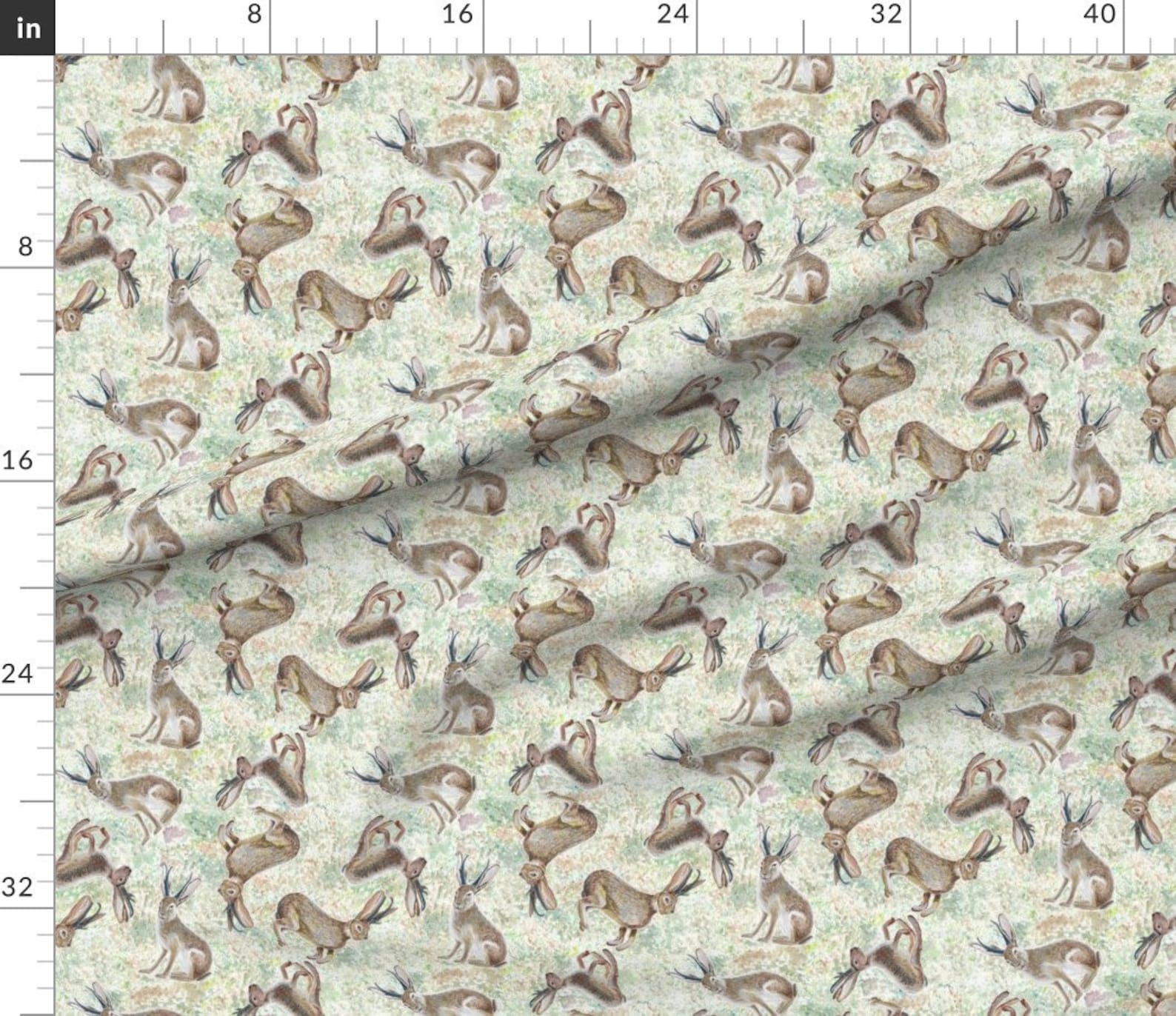 Jackalope Fabric Jackalope in the Desert by Bloomingwyldeiris Desert ...
