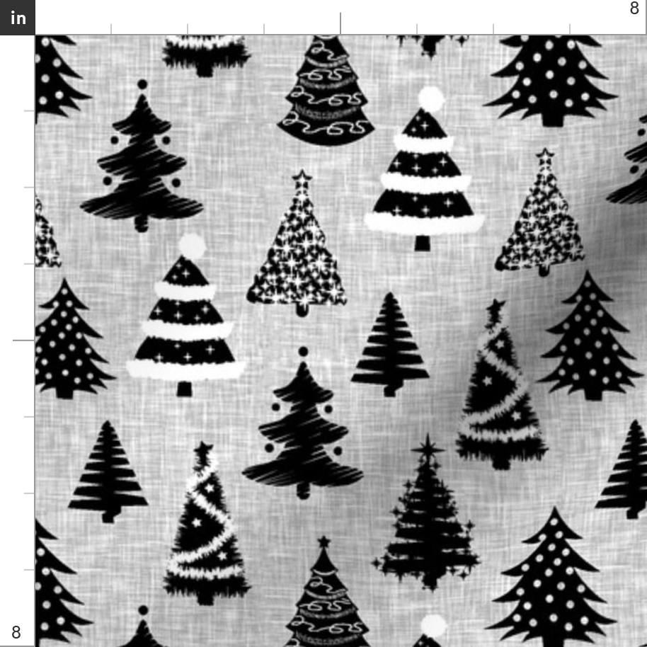 Christmas Fabric - Christmas Trees by Littlearrowdesign - Holiday Trees ...