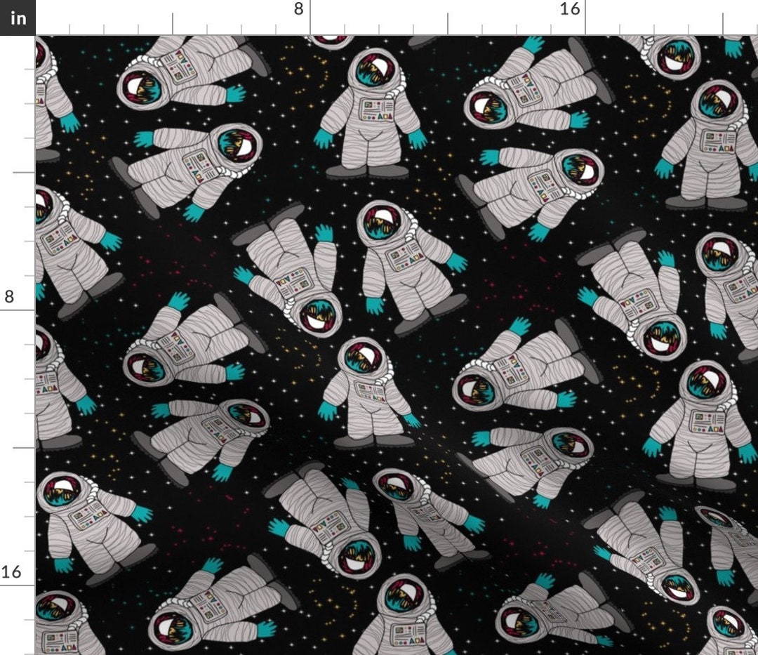 Astronaut Fabric Spacemen With Constellations by Pond Ripple Space ...