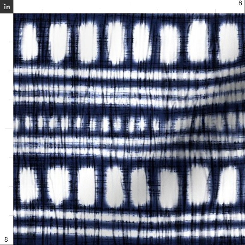 Shibori Blue Fabric Shibori Organic and Loose Lines and - Etsy