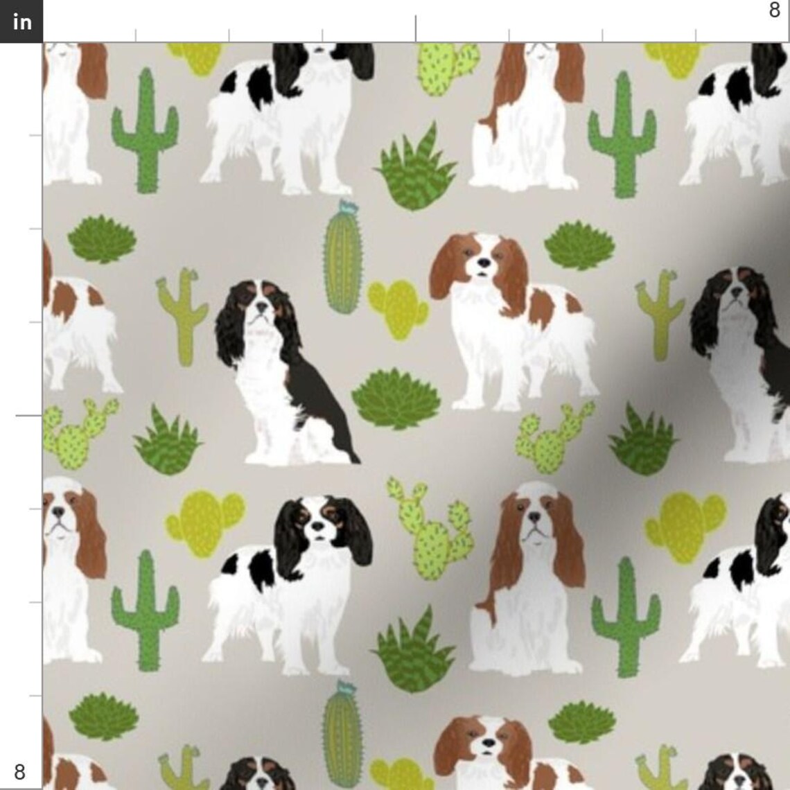 Cavalier King Charles Fabric - Cavalier King Charles Spaniel Dog ...