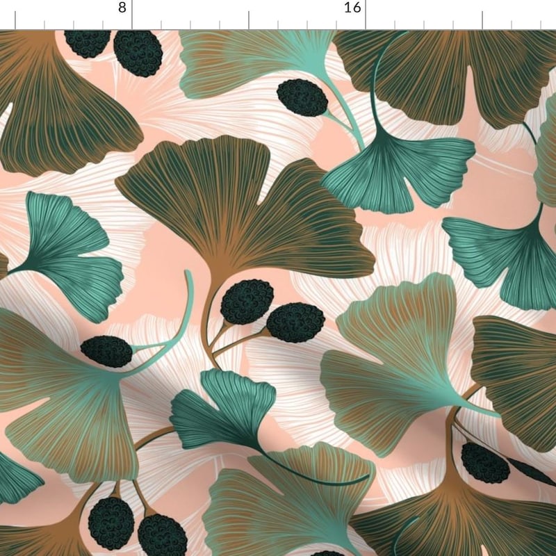 Ginkgo Leaf Fabric - Etsy