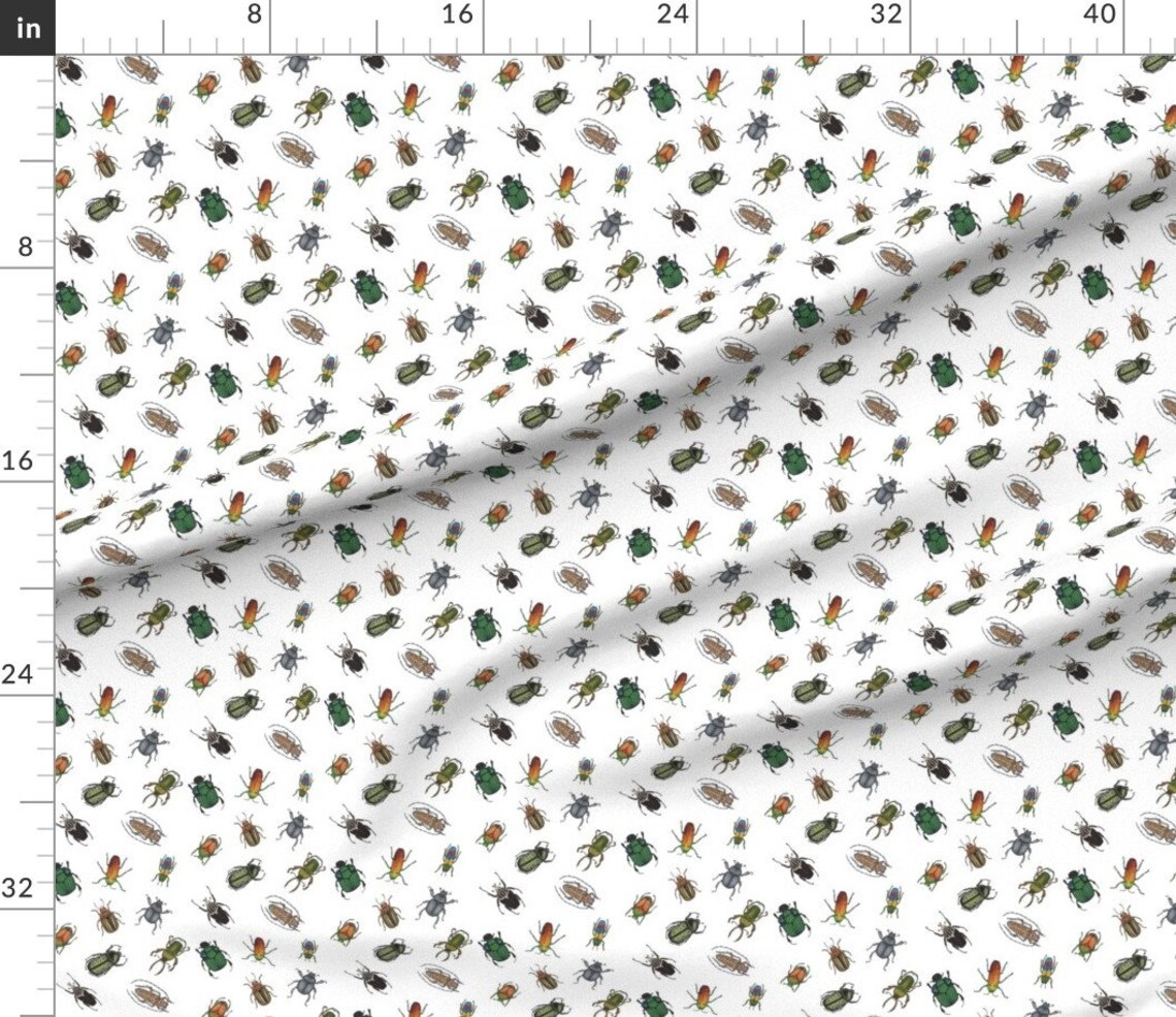 Beetle Fabric Beetle Fabric by Bella Modiste Beetle Bug - Etsy