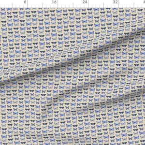 Blue Butterfly Fabric Small Blues by Weavingmajor Watercolor Botanical ...