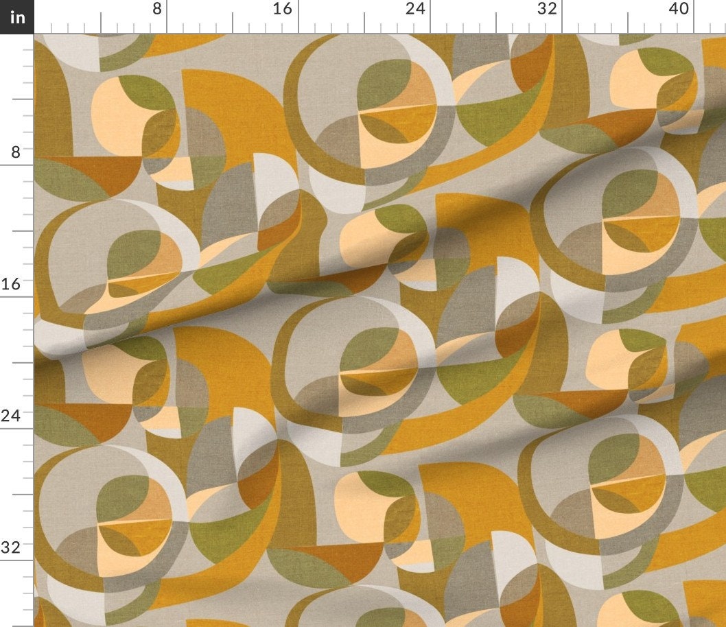 Mod Circles Fabric Modern Circles by Ceciliamok Circles - Etsy UK
