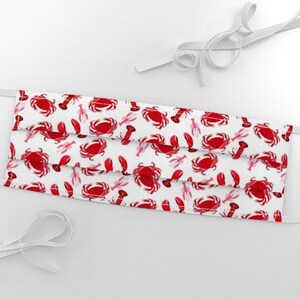 Crustacean Fabric Crabs and Lobsters by Andrea Lauren Red | Etsy