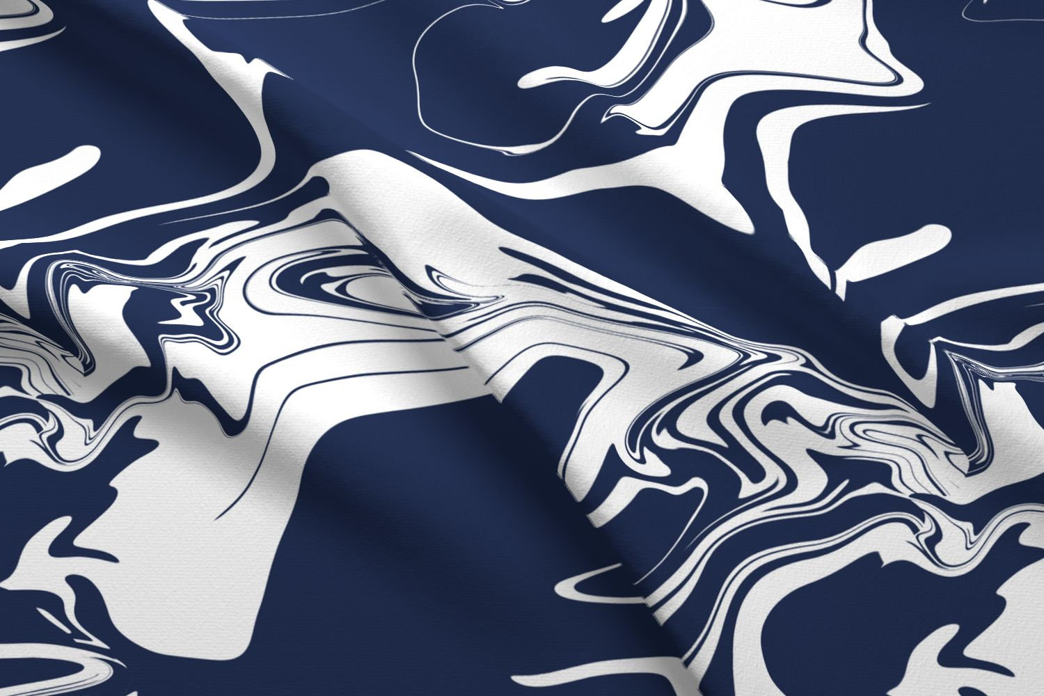 Navy Marble Print Fabric Navy Blue And White Marble Marbled | Etsy