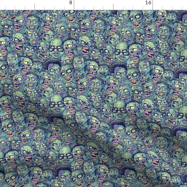 Spoonflower Zombie Fabric - Etsy