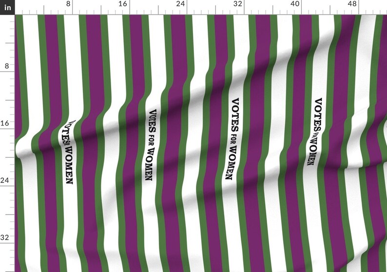 Suffragette Fabric Suffragist Sash Green And Purple By | Etsy