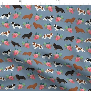 Cavalier King Charles Spaniel Fabric -cavalier King Charles Spaniel ...