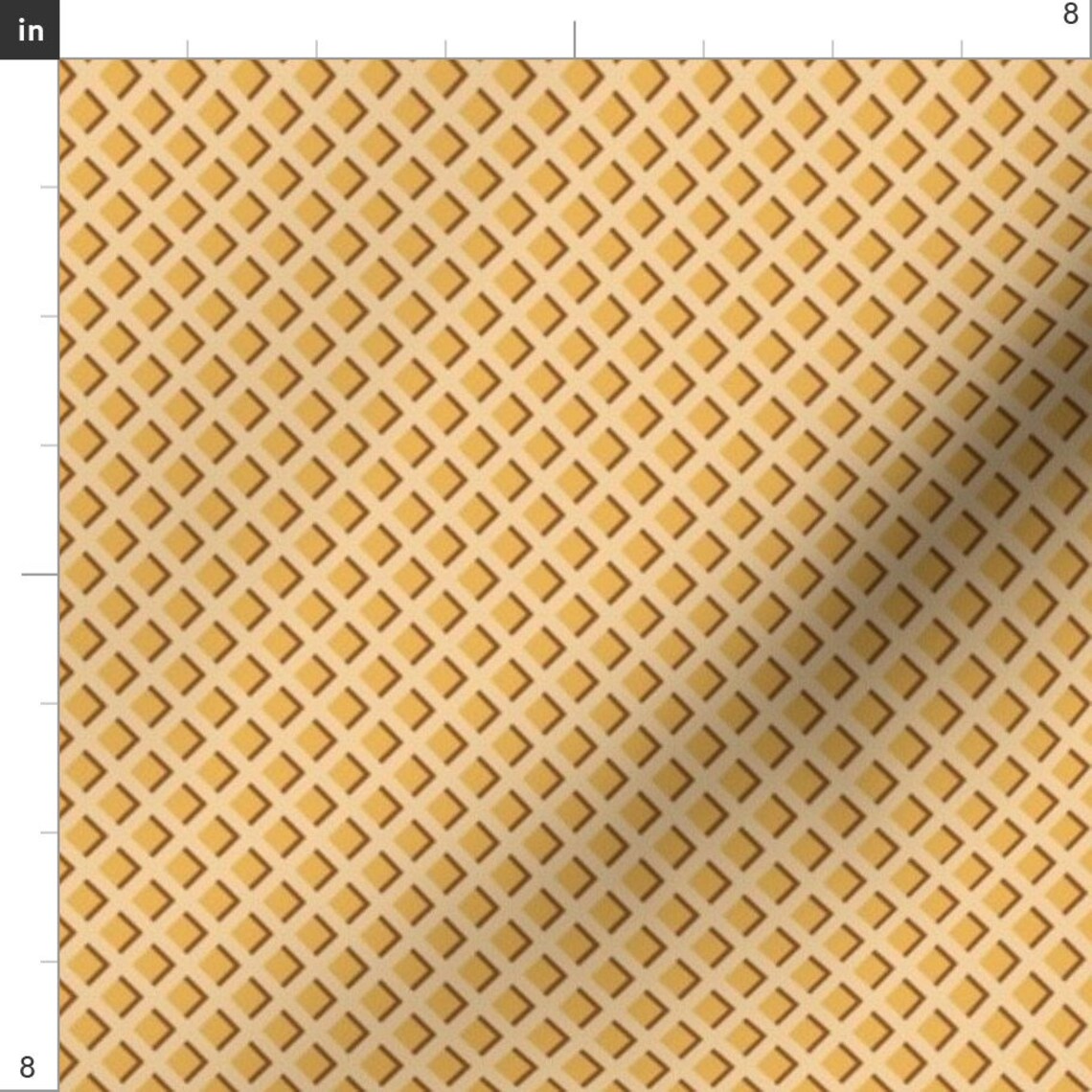Waffle Texture Fabric 1/2 Ice Cream Waffle Cone by - Etsy