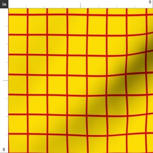 Yellow and Red Grid Fabric Grid small by Lowa84 Yellow and Red ...