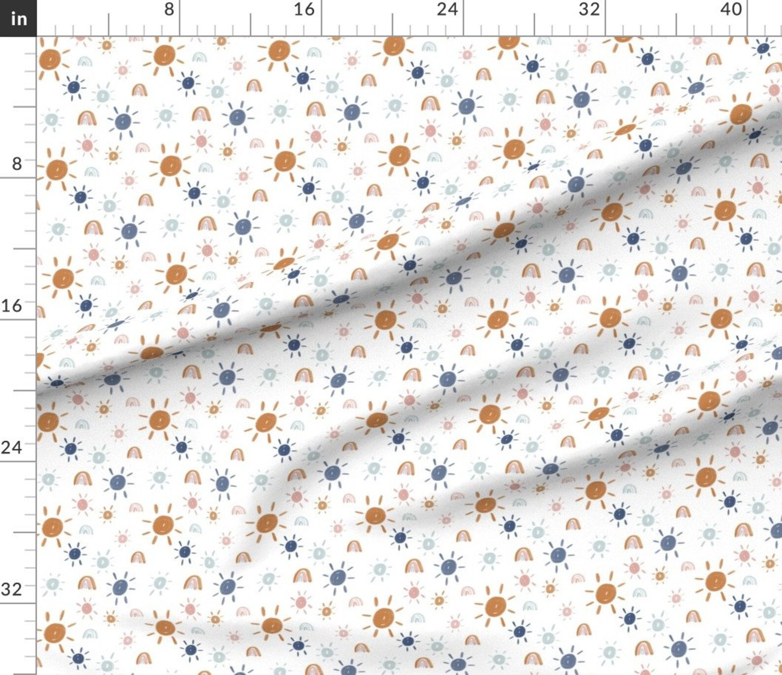 Golden Sun Fabric Golden Sun In Earth Tones By | Etsy