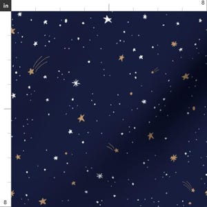 Navy Polka Dots Night Sky Navy Fabric Starry Sky Astrological Blue by ...