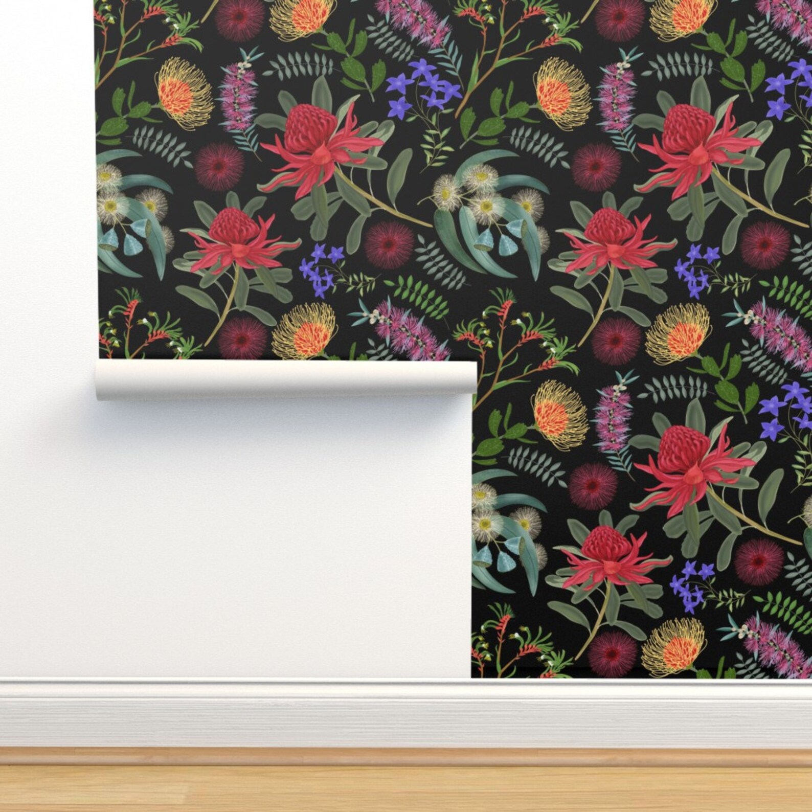 Botanical Wallpaper Botanical Australia Large by - Etsy