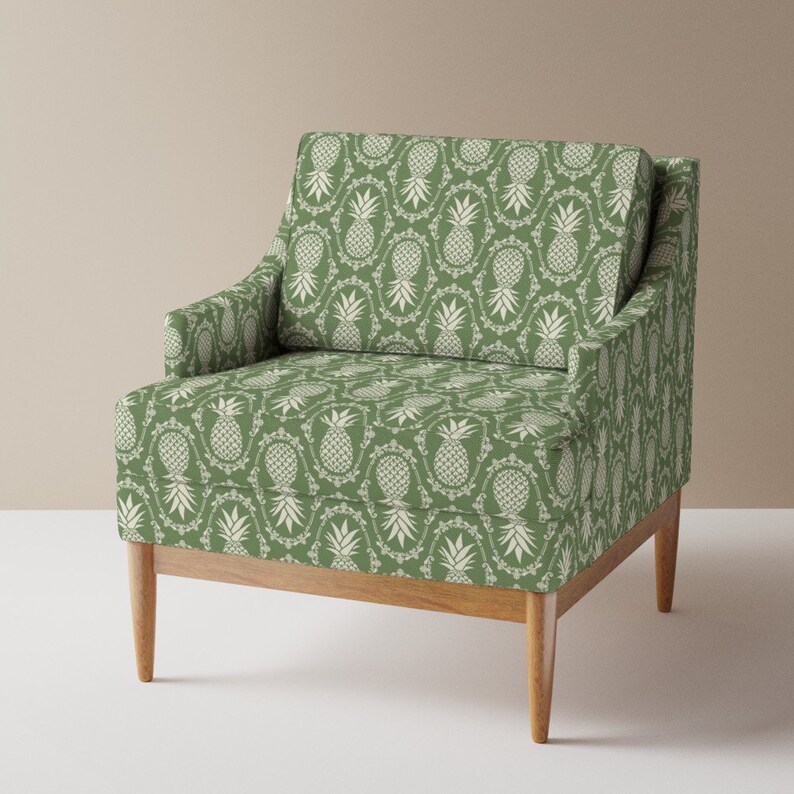 Fruit Damask Upholstery Fabric Pineapple by Kristeninstitches - Etsy