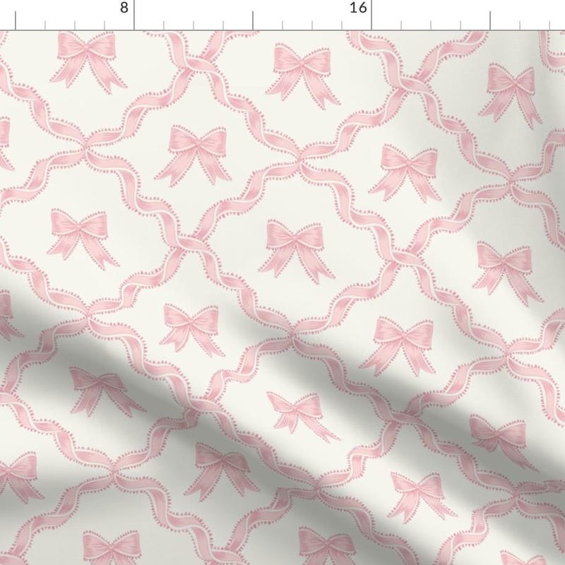 Bow Print Fabric - Etsy UK