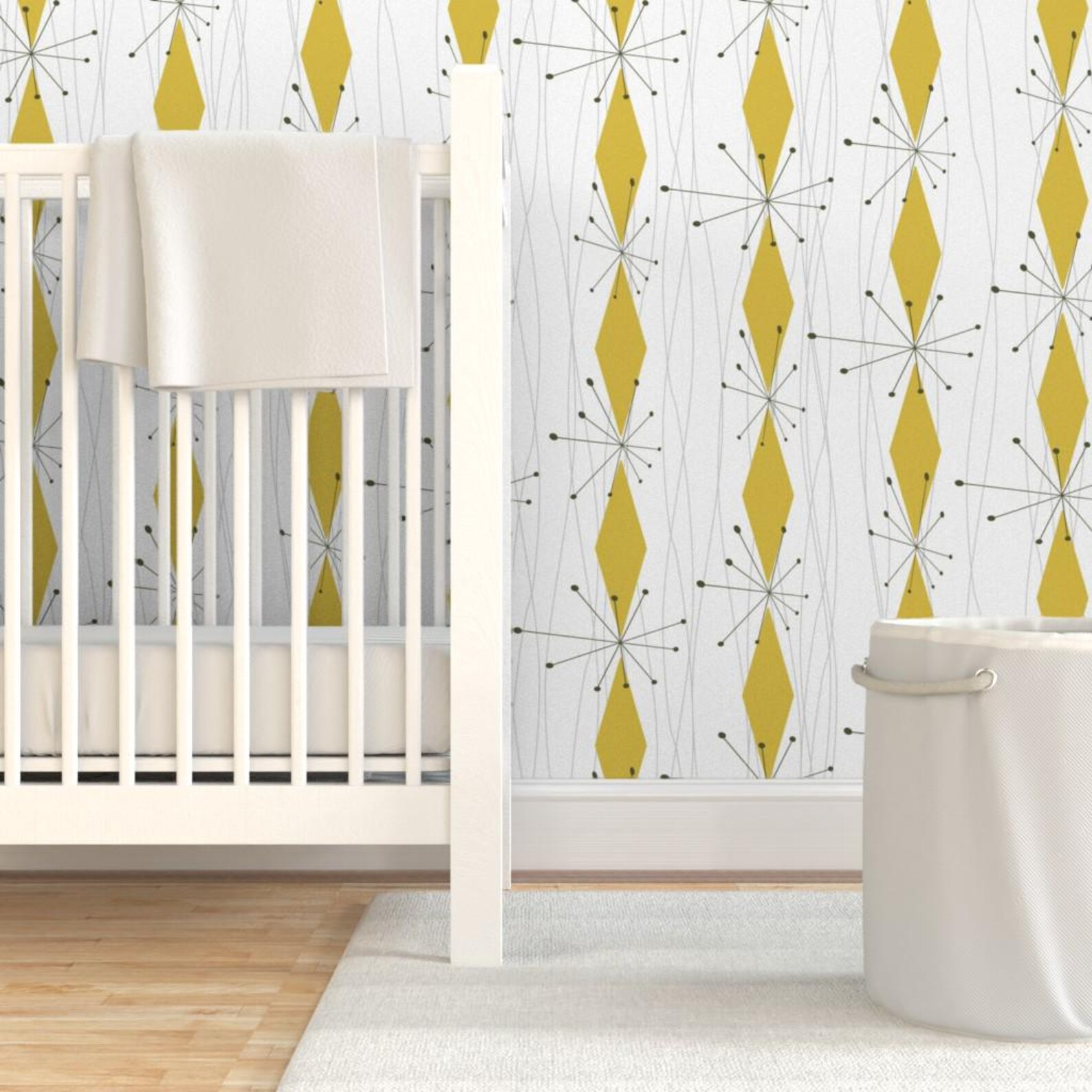 Atomic Wallpaper - 60s by Themadcraftduckie - Atomic Geo Yellow Groovy ...