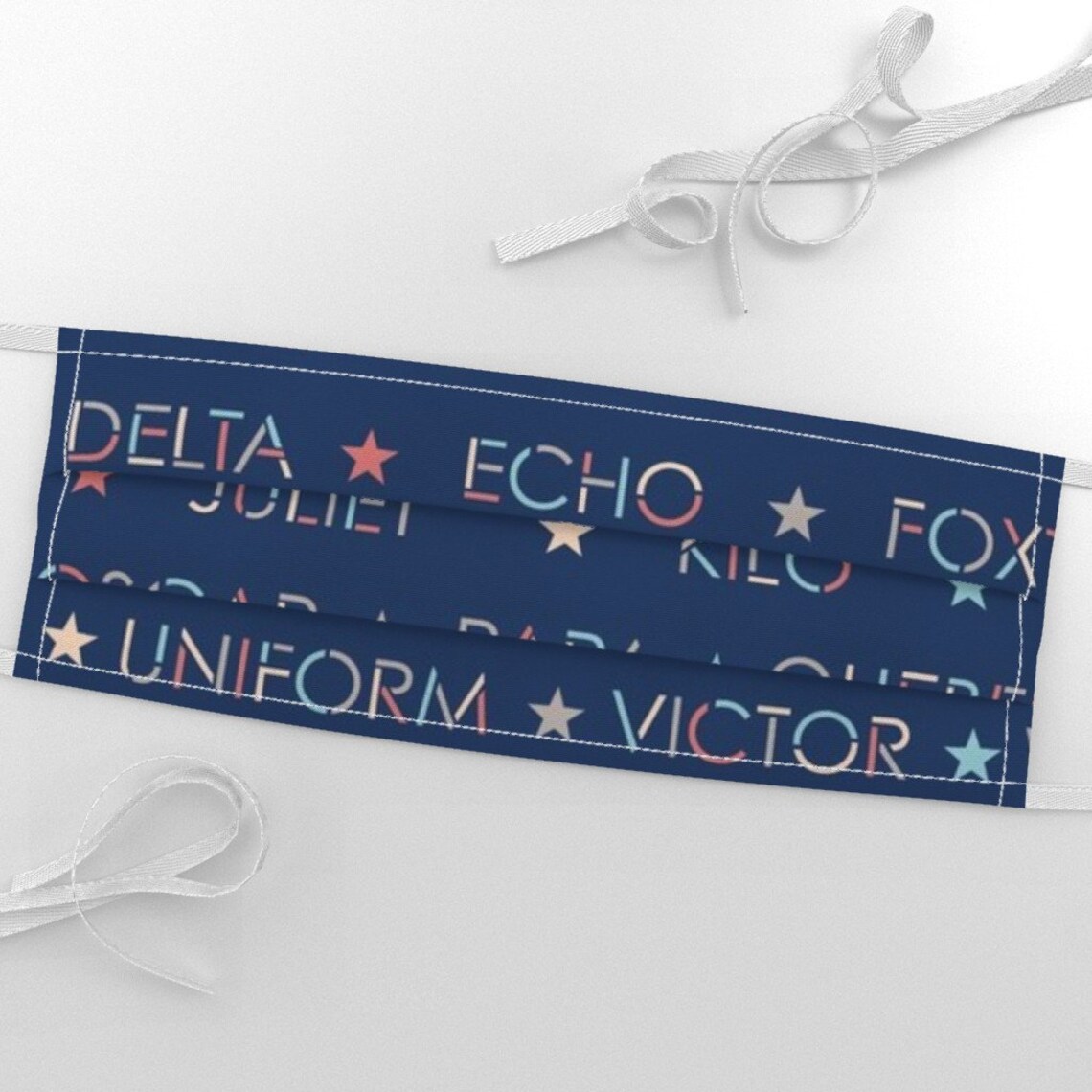 Alphabet Fabric Nautical Alphabet Navy by Weavingmajor | Etsy