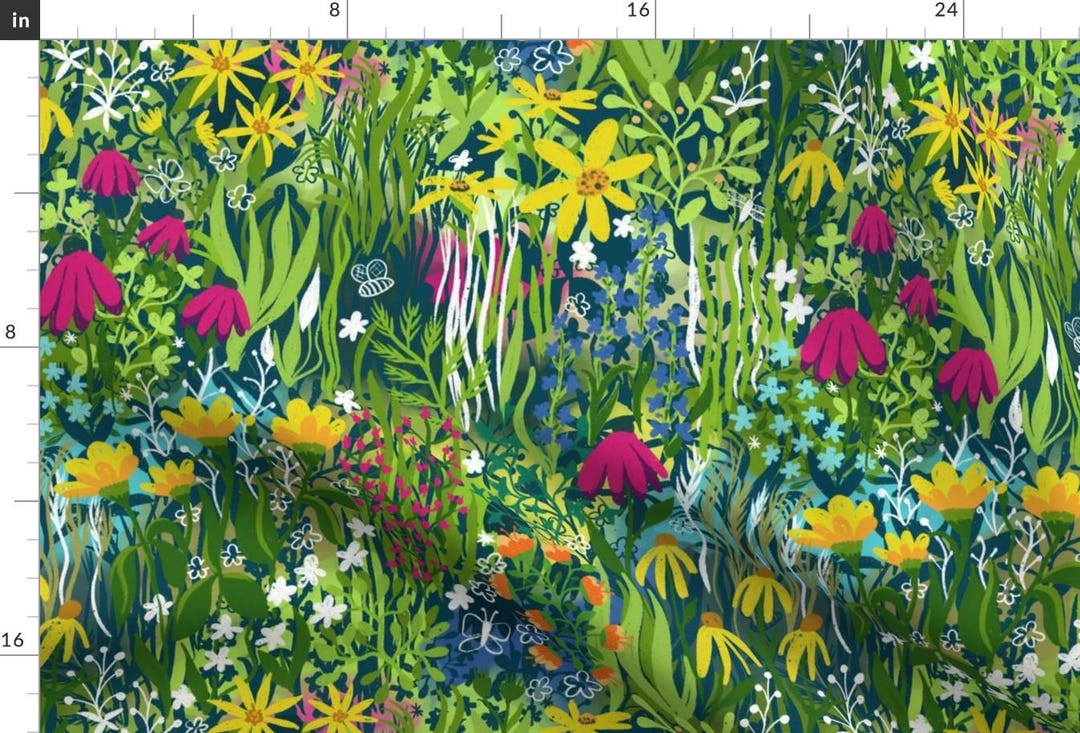 Prairie Fabric - Prairie Restoration is Good by Creativeinchi - Green ...