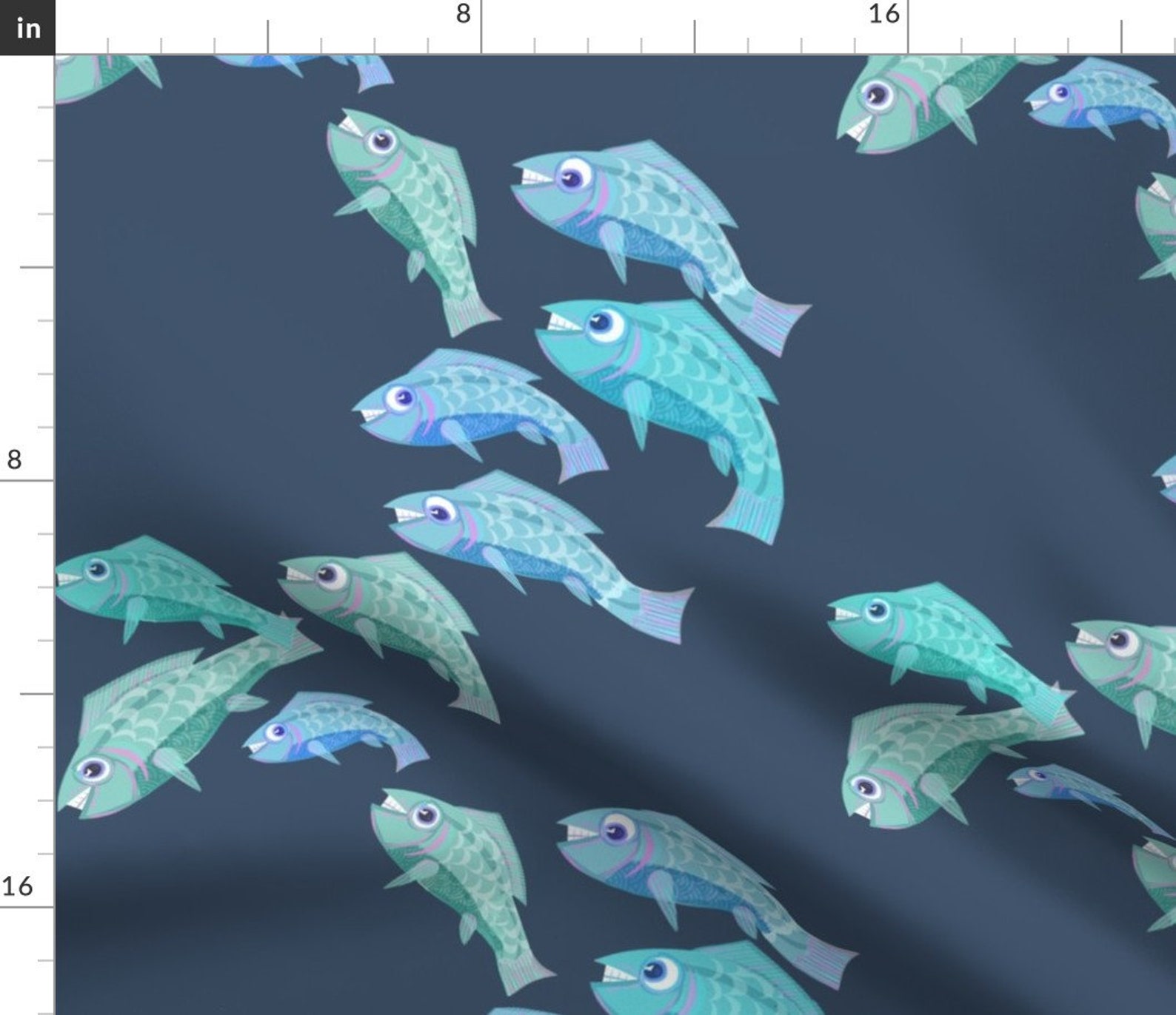 Sardines Fabric Little Sardines by Abbieuproot Fish | Etsy