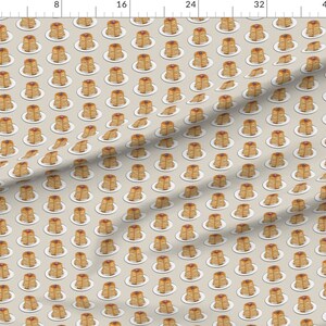 Pancake Breakfast Fabric Pancakes With Berries on Beige by - Etsy