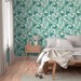 Tropical Wallpaper Cyan Tropical Jungle by Tangerine-tane - Etsy
