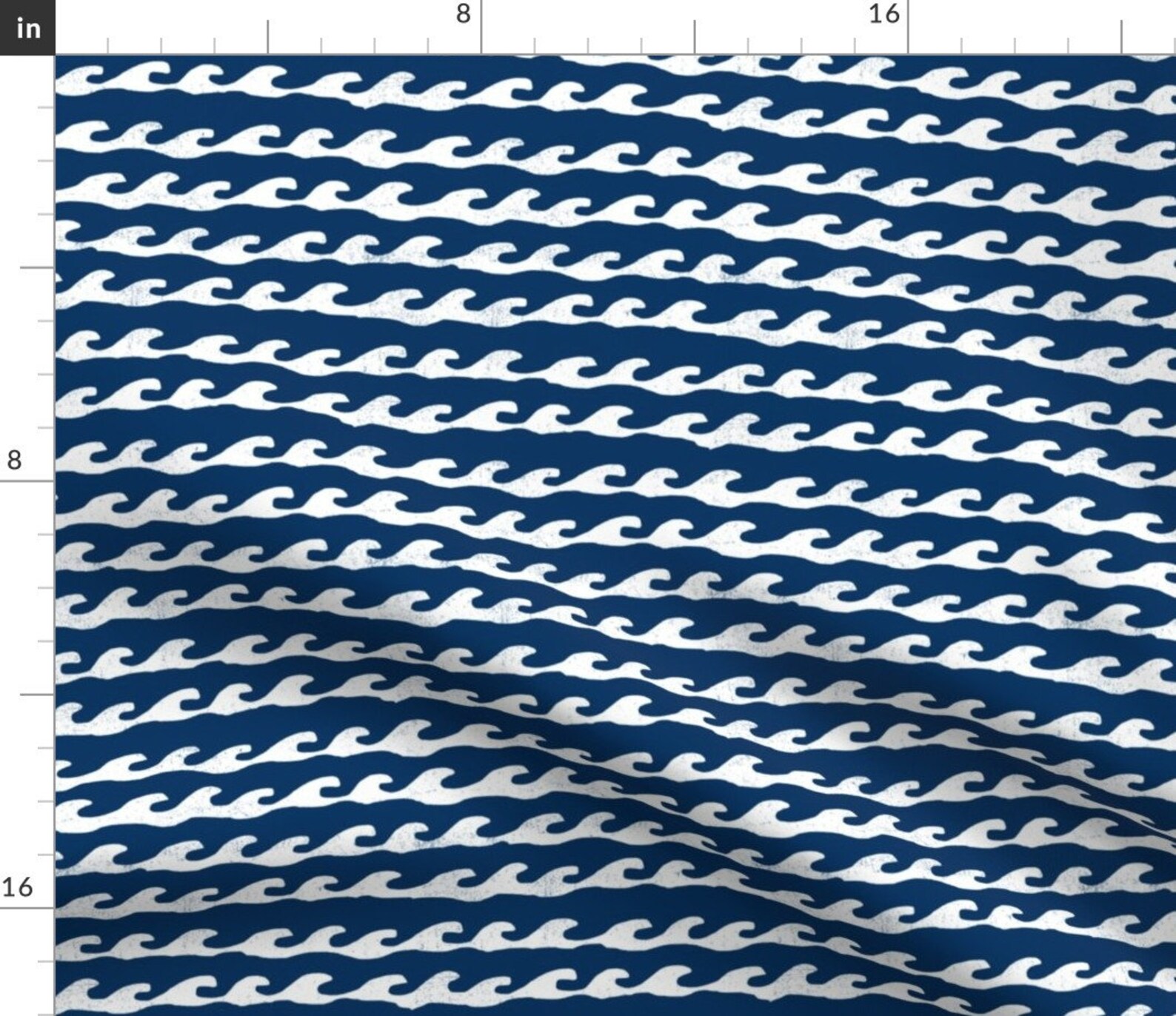 Surf Fabric White and Blue Water Ocean Waves Fabric Summer - Etsy