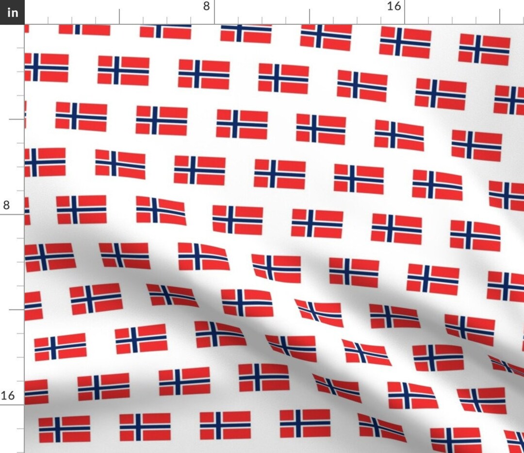 Norway Fabric Norwegian Flag Small by Thinlinetextiles Norwegian Flag ...