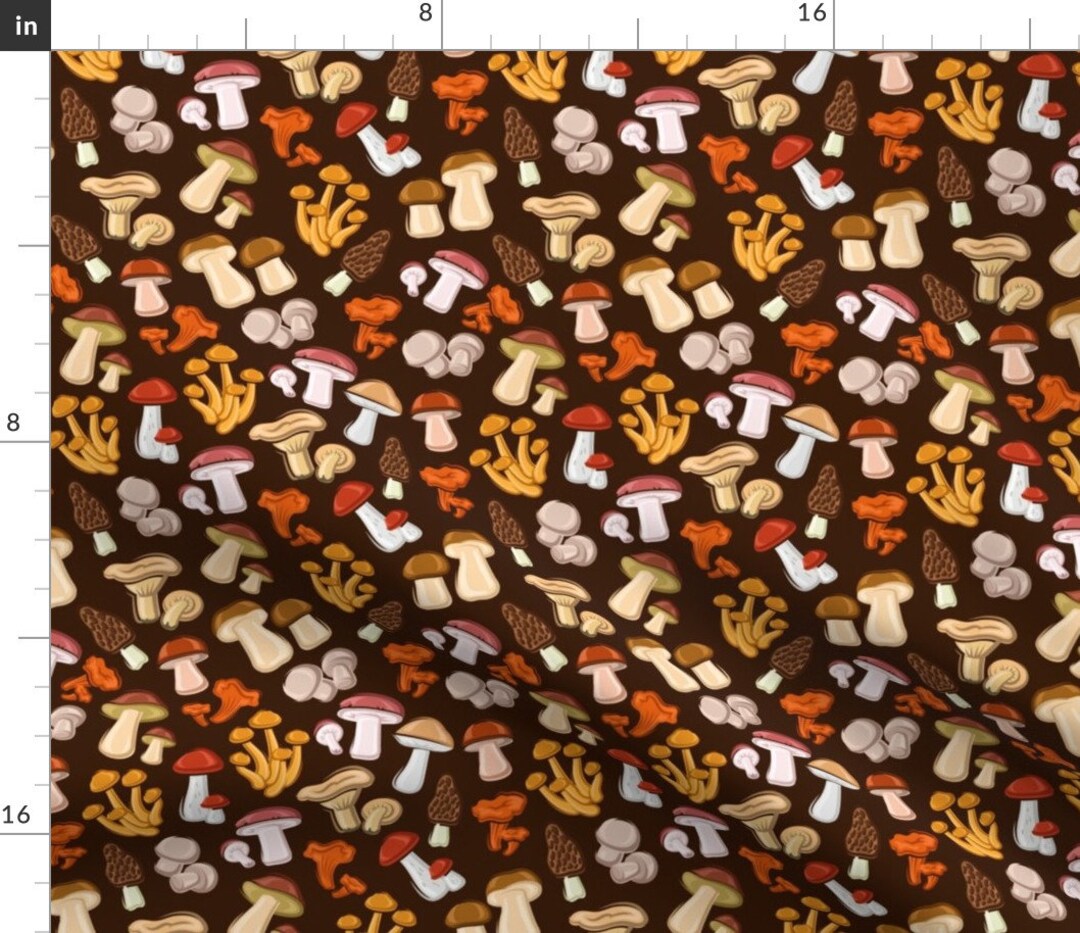 Mushroom Fabric Mushrooms by Sandityche Mushroom Woodland Autumn Fall ...