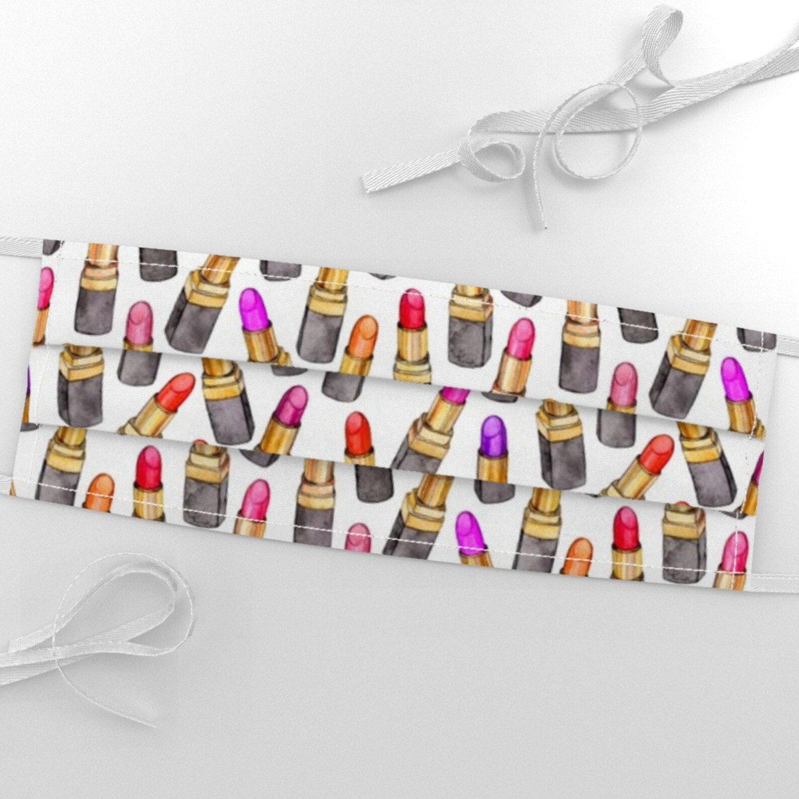 Lipstick Fabric Lots of Lipsticks by Micklyn Watercolor - Etsy