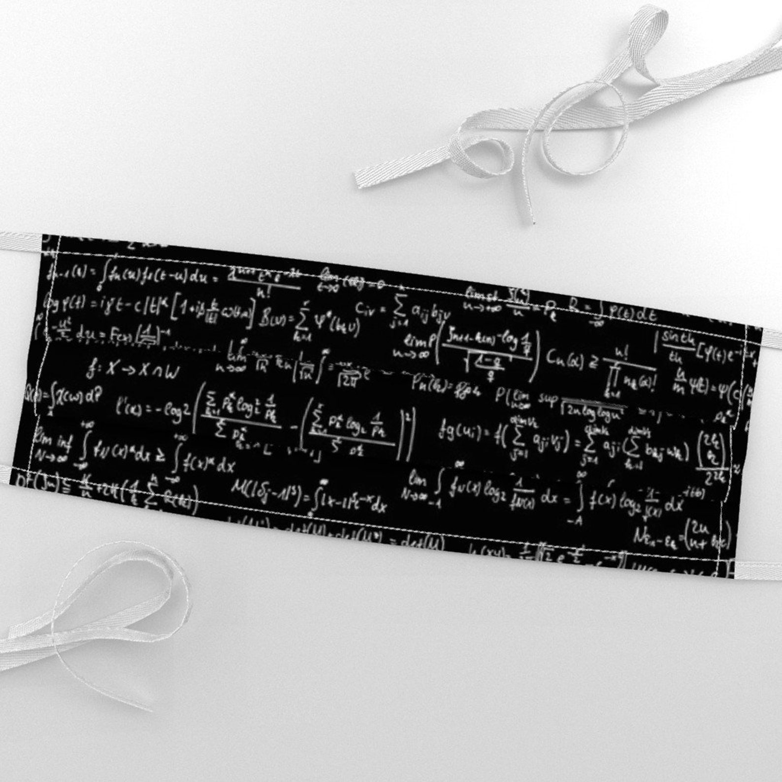 Arithmetic Fabric Math Notes by Thinlinetextiles Black | Etsy