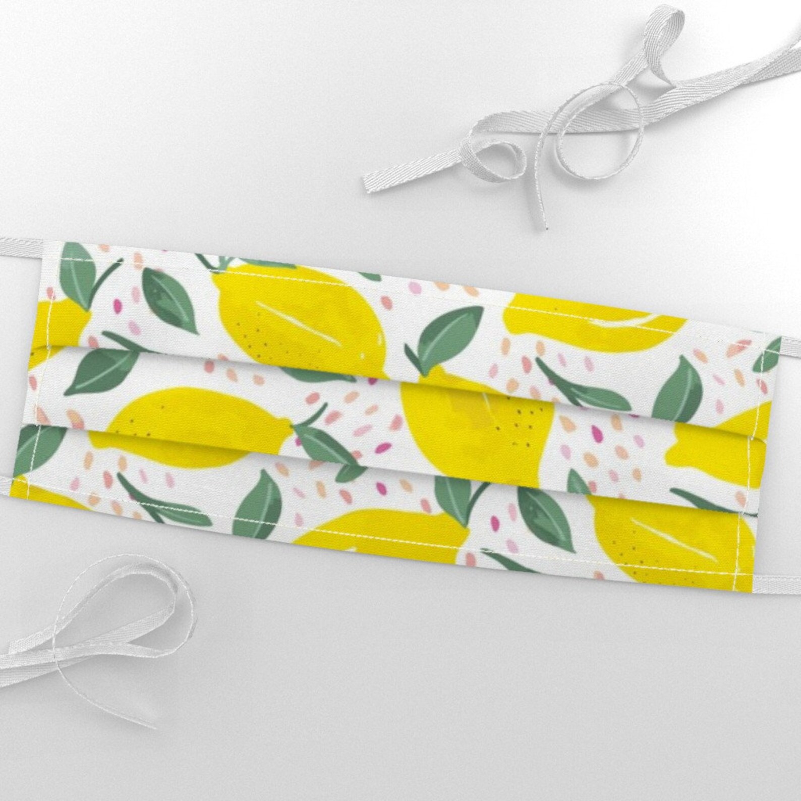 Lemon Pattern Fabric Lemons Citrus Fruits Yellow Natural by - Etsy